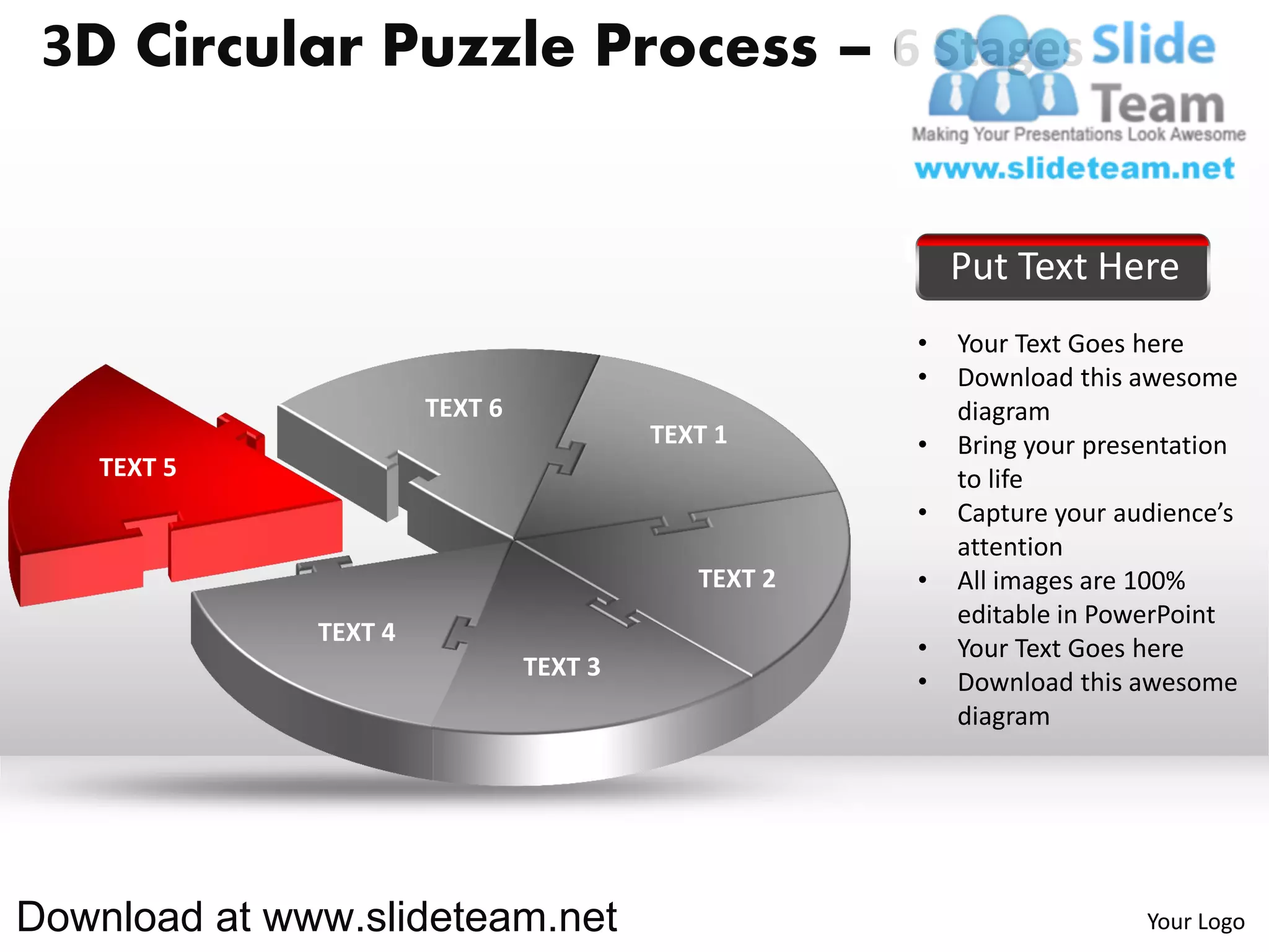 3 d pie chart circular puzzle with hole in center process 6 stages ... 3 d pie chart circular puzzle with hole in center process 6 stages ...