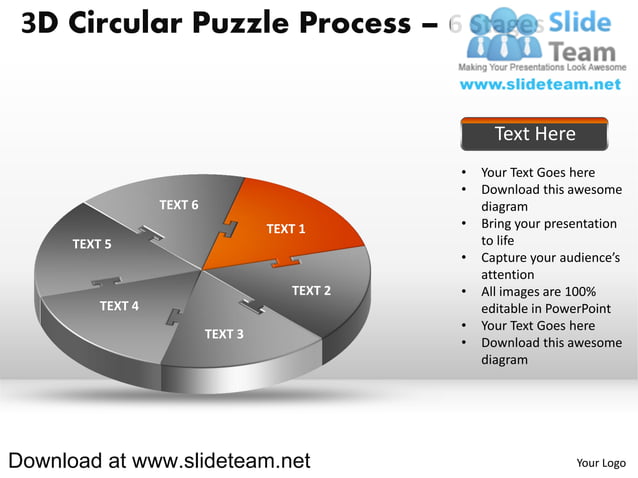 3 d pie chart circular puzzle with hole in center process 6 stages ... 3 d pie chart circular puzzle with hole in center process 6 stages ...