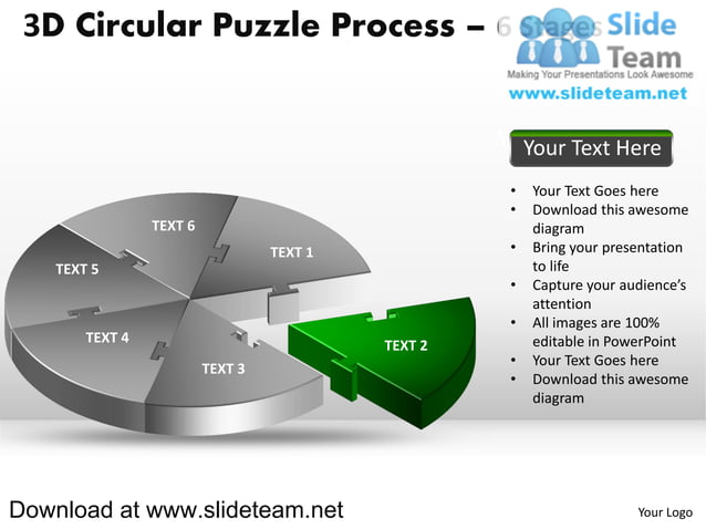 3 d pie chart circular puzzle with hole in center process 6 stages ... 3 d pie chart circular puzzle with hole in center process 6 stages ...