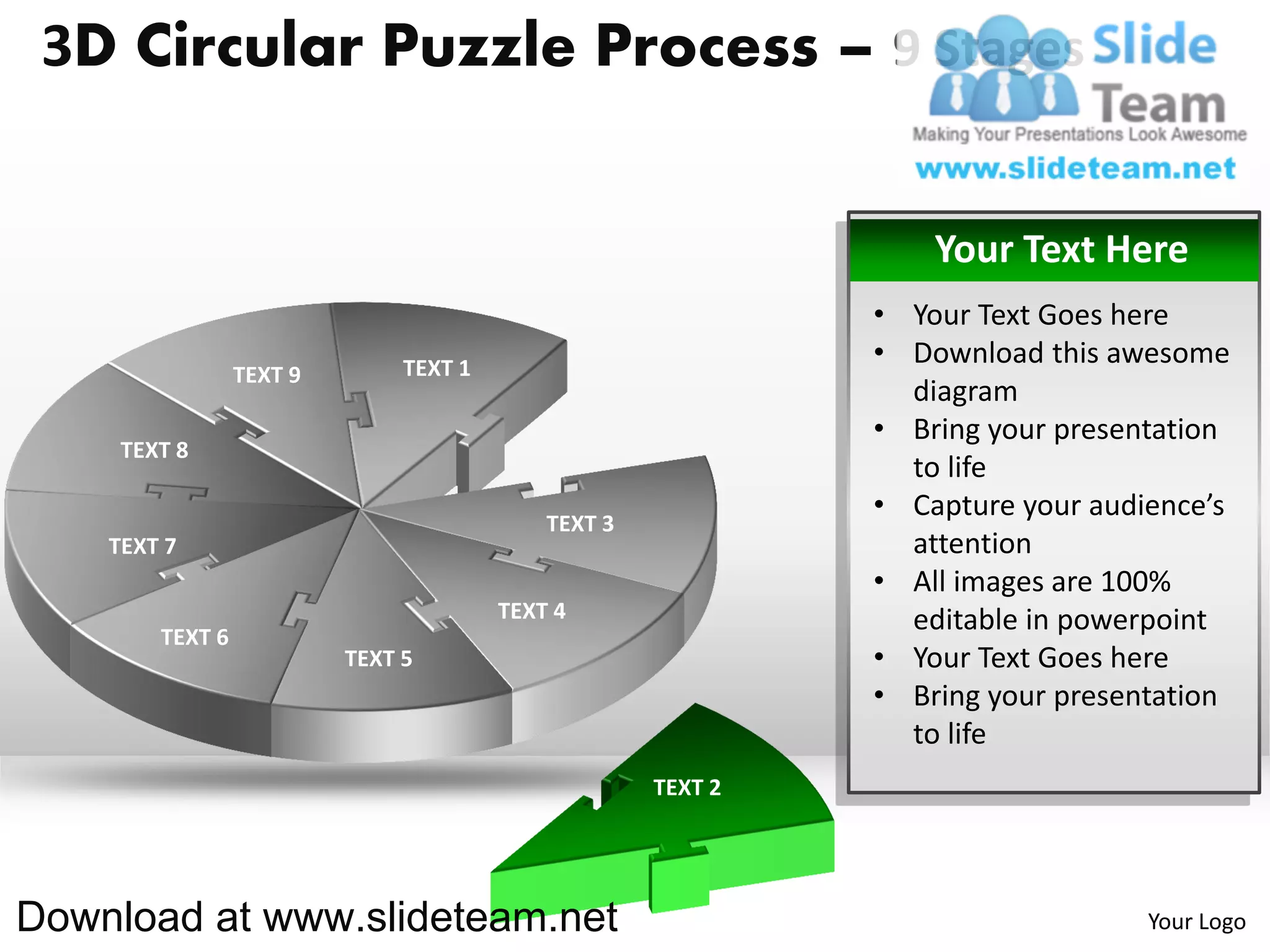 3 d pie chart circular puzzle with hole in center process 9 stages ... 3 d pie chart circular puzzle with hole in center process 9 stages ...