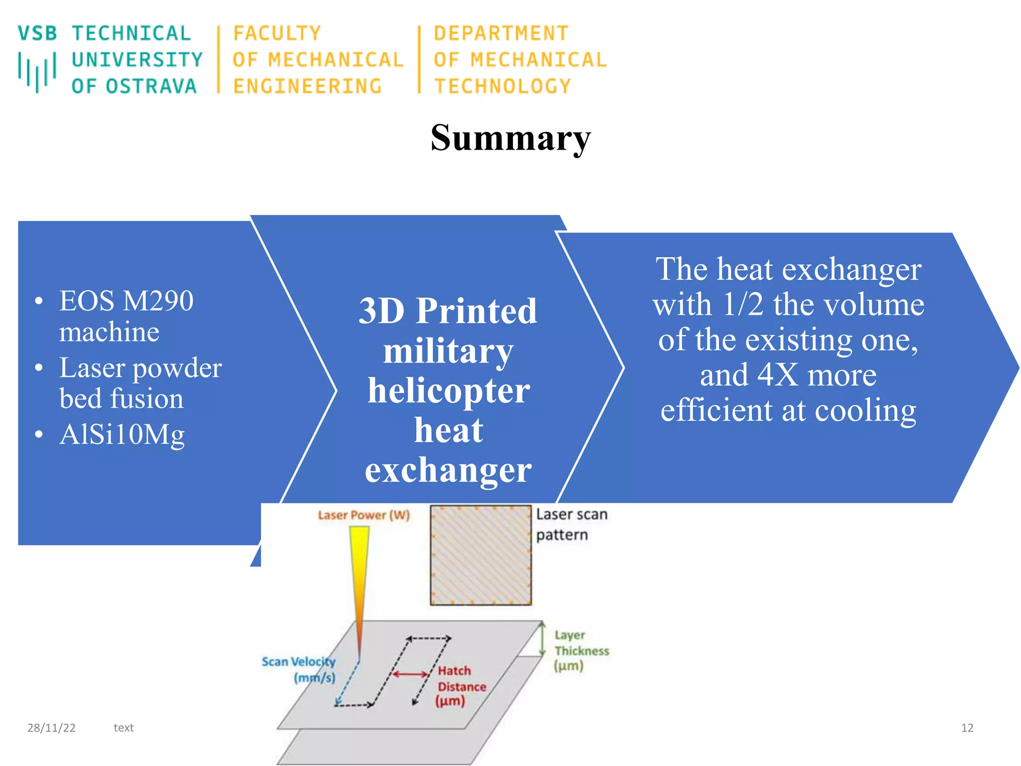 3D Printed military helicopter heat exchanger | PPTX