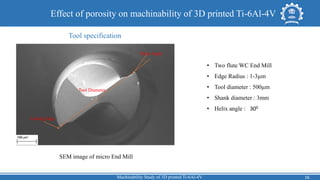 Machinability Study Of 3D printed Ti-6Al-4V | PPT