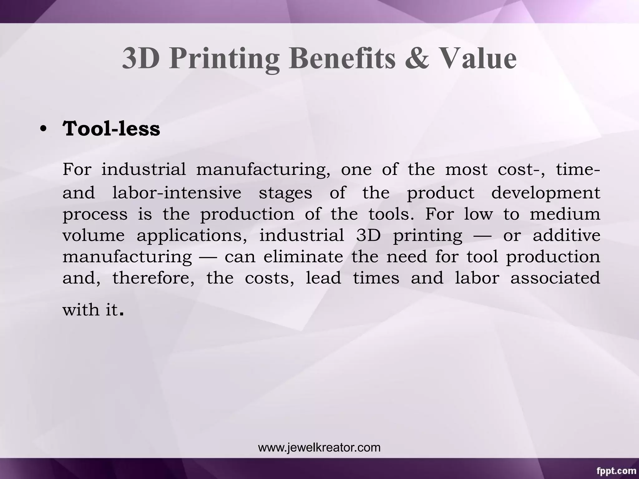 3D Printing Additive Manufacturing | PPT | Free Download