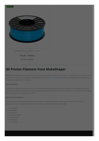 3d printer filament | PDF
