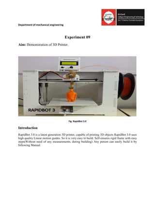 3d printer manual | PDF