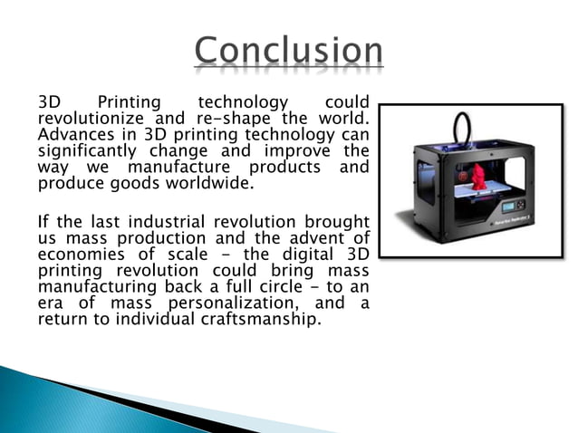 3 d printer presentation | PPTX
