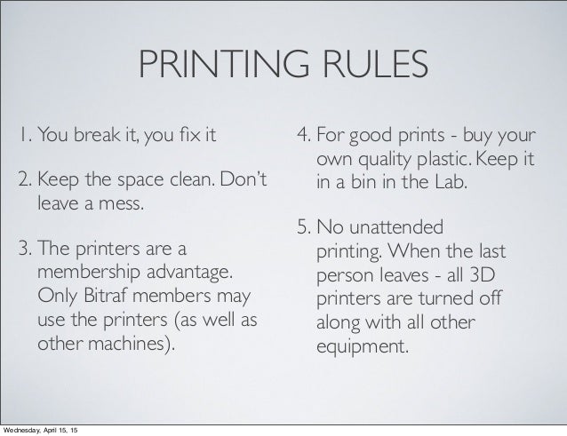 3D Printer Workshop (Bitraf, April 2015)