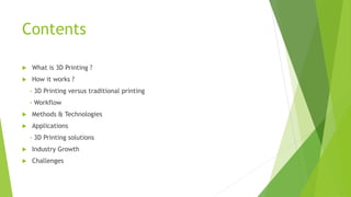 3D printing Technology | PPTX