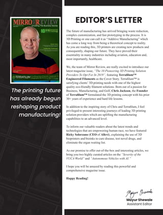 The 10 Pioneering 3D Printing Solution Providers To Opt For In 2019 | PDF