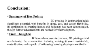 3D Printing in construction industry.pptx | Construction Industry ...