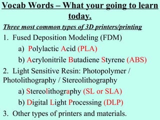 3d_printing.ppt for 3d printing and additibr manufdf | PPT