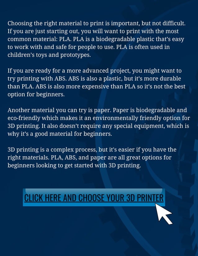 3D PRINTING 101 A BEGINNER'S GUIDE TO 3D PRINTING | PDF