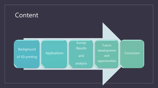 3D Printing | PPTX | 3-D Graphics | Computer Software and Applications