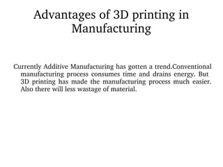 3d printing advantages | PPT