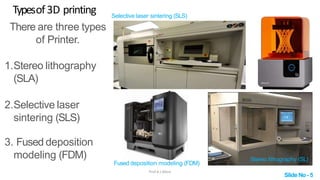 3 d printing and its applications | PPTX