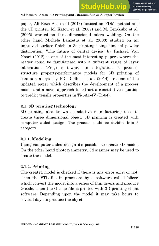 3D Printing and Titanium Alloys A Paper Review.pdf