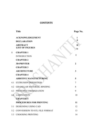 3 D Printing Documentation | PDF