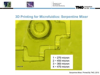 2015 3D Printing for microfluidics manufacturing | PPT