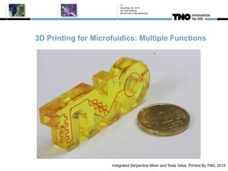 2015 3D Printing for microfluidics manufacturing | PPT