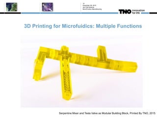 2015 3D Printing for microfluidics manufacturing | PPT