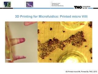 2015 3D Printing for microfluidics manufacturing | PPT