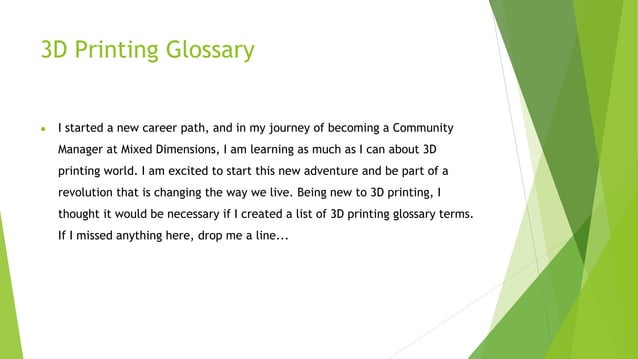 3D Printing Glossary | PPT
