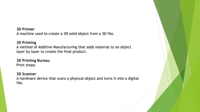 3D Printing Glossary | PPT