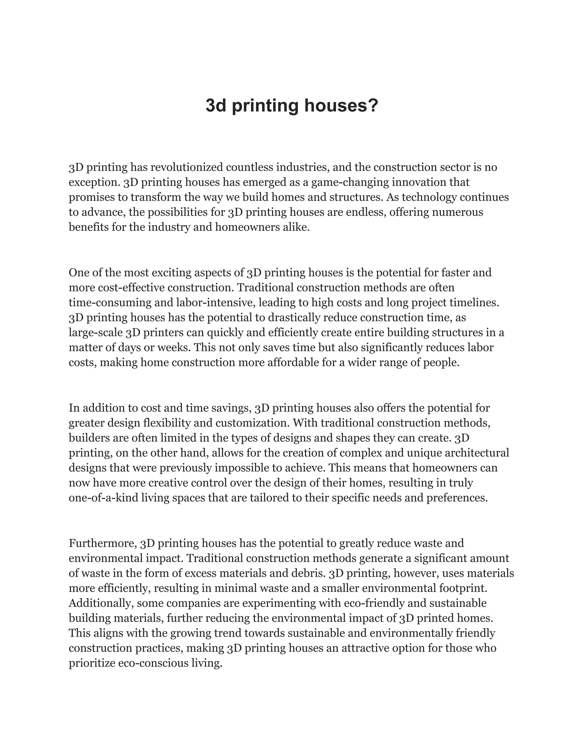 3D Printing Homes: Revolutionizing Affordable, Sustainable Construction ...