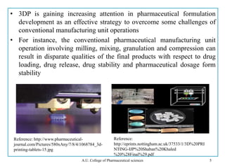 3 d printing in pharmaceutcials | PPTX