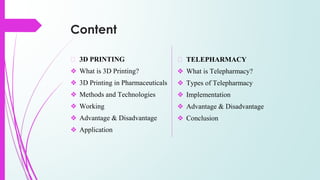 3d printing in pharmaceuticals | PPTX