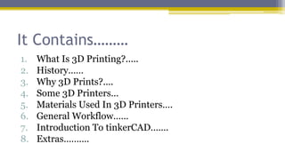 3 d printing(lesson 1) | PPTX