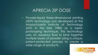 3 D Printing of pharmaceuticals | PPTX