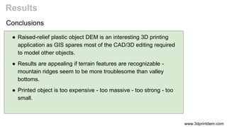 3D printing of digital elevation models | PPTX