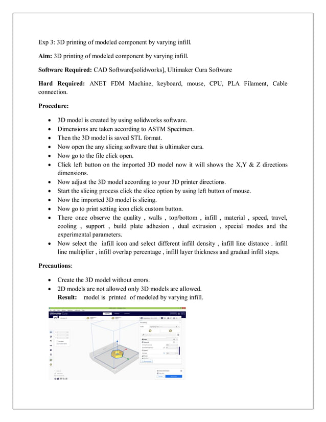 3D PRINTING PRACTICE LAB .pdf | 3-D Graphics | Computer Software and Applications