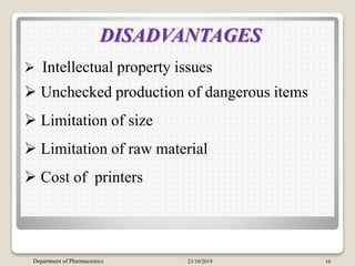 3 d printing presentation | PPTX