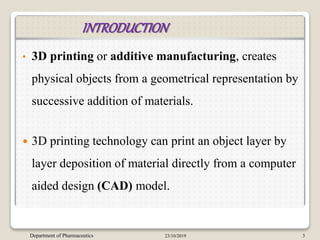 3 d printing presentation | PPTX