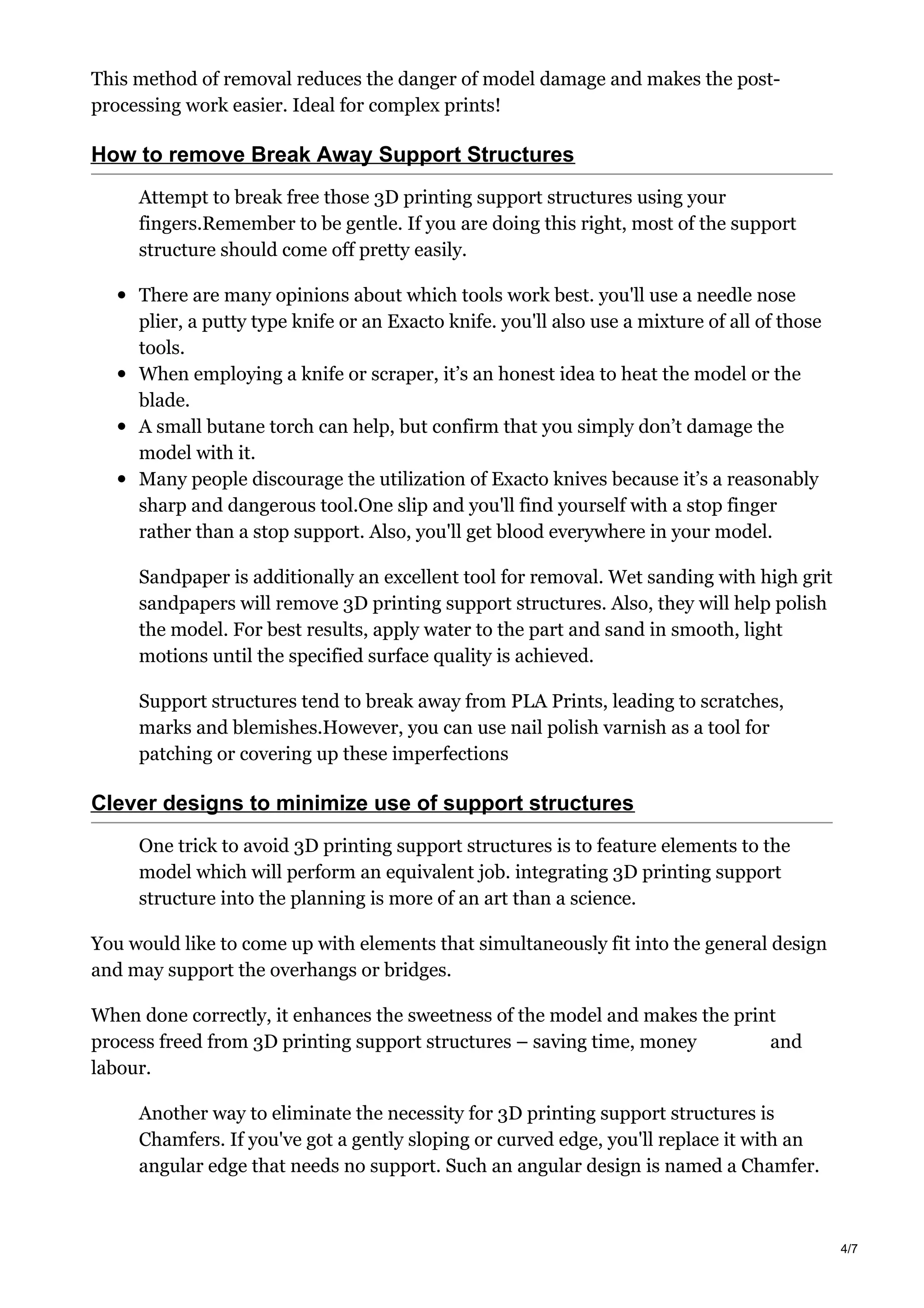 3d printing support structures | PDF