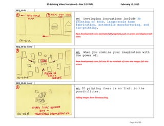 3 d printing video storyboard v2 final | PPT