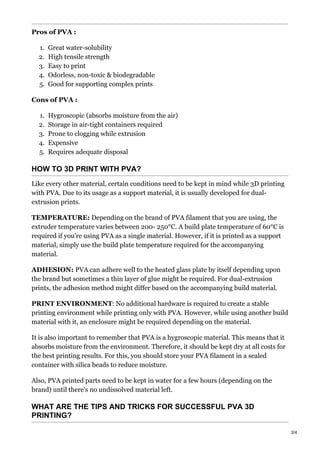 3D printing with pva | PDF