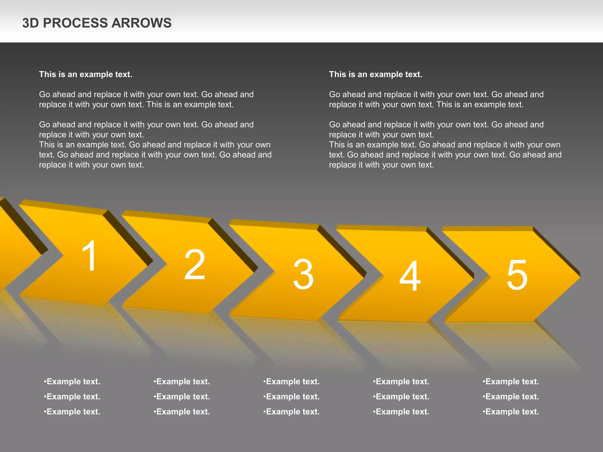3D Process Arrows (for PowerPoint and Google Slides) | PPTX