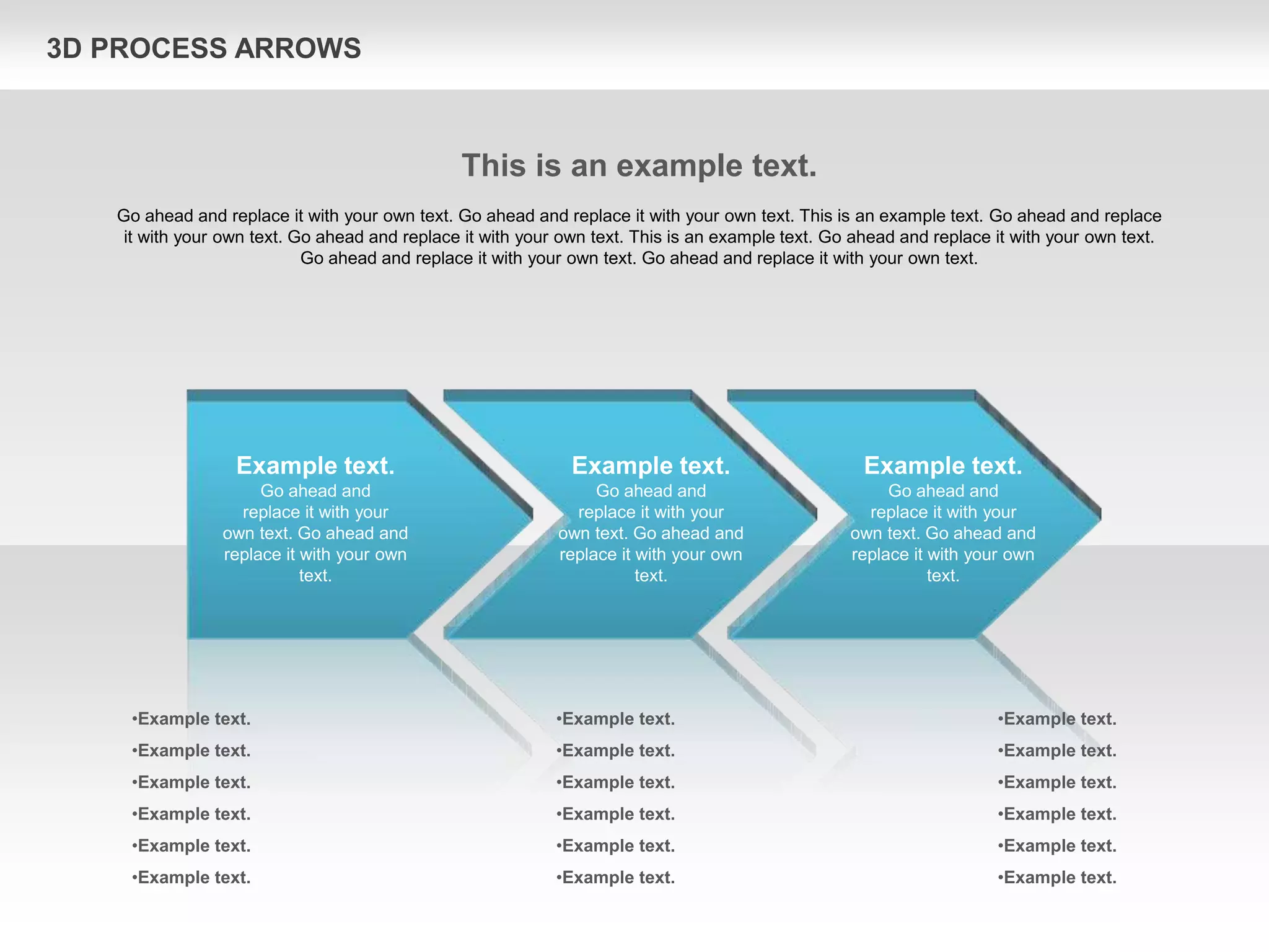 3D Process Arrows (for PowerPoint and Google Slides) | PPTX
