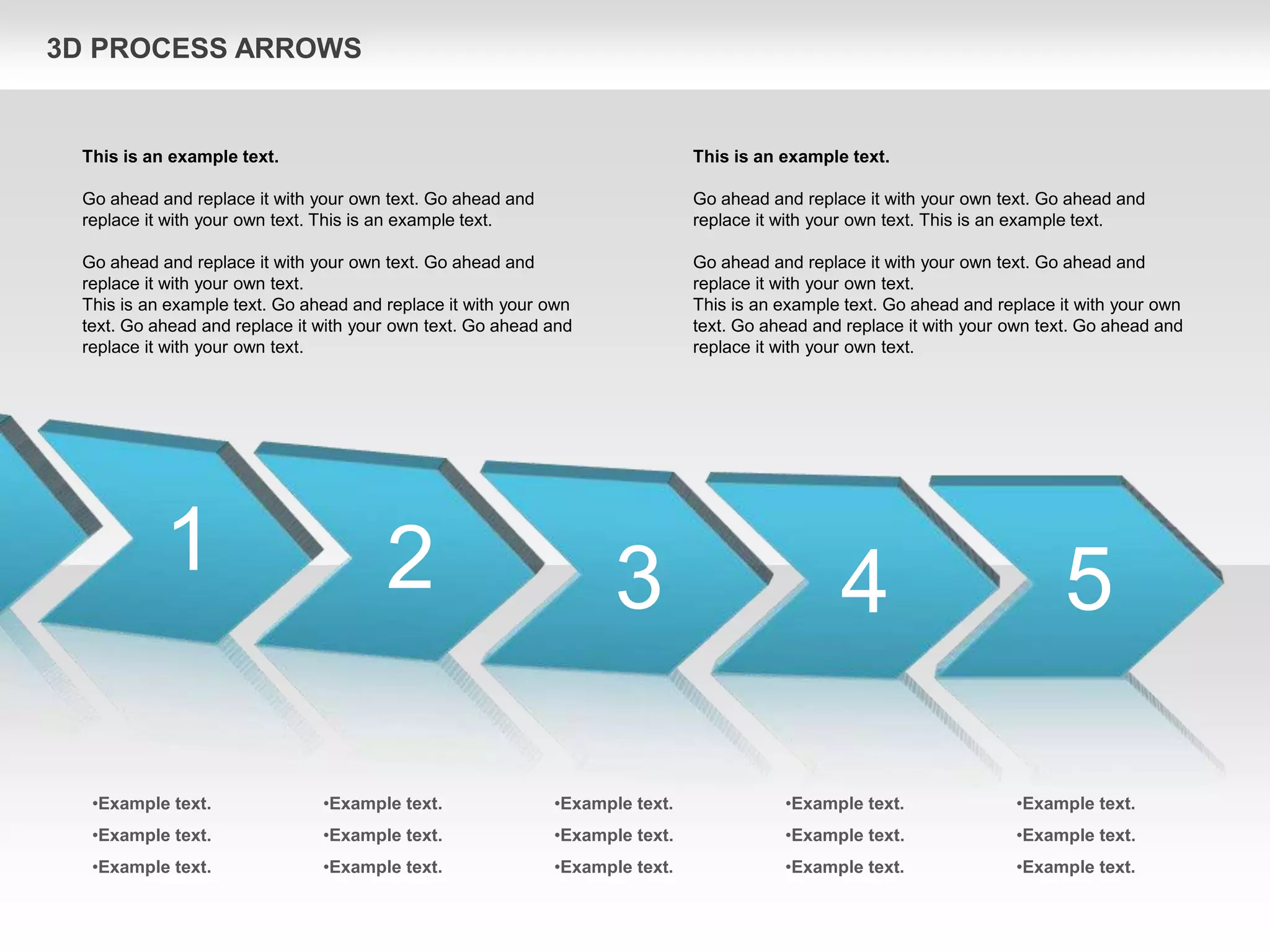 3D Process Arrows (for PowerPoint and Google Slides) | PPTX