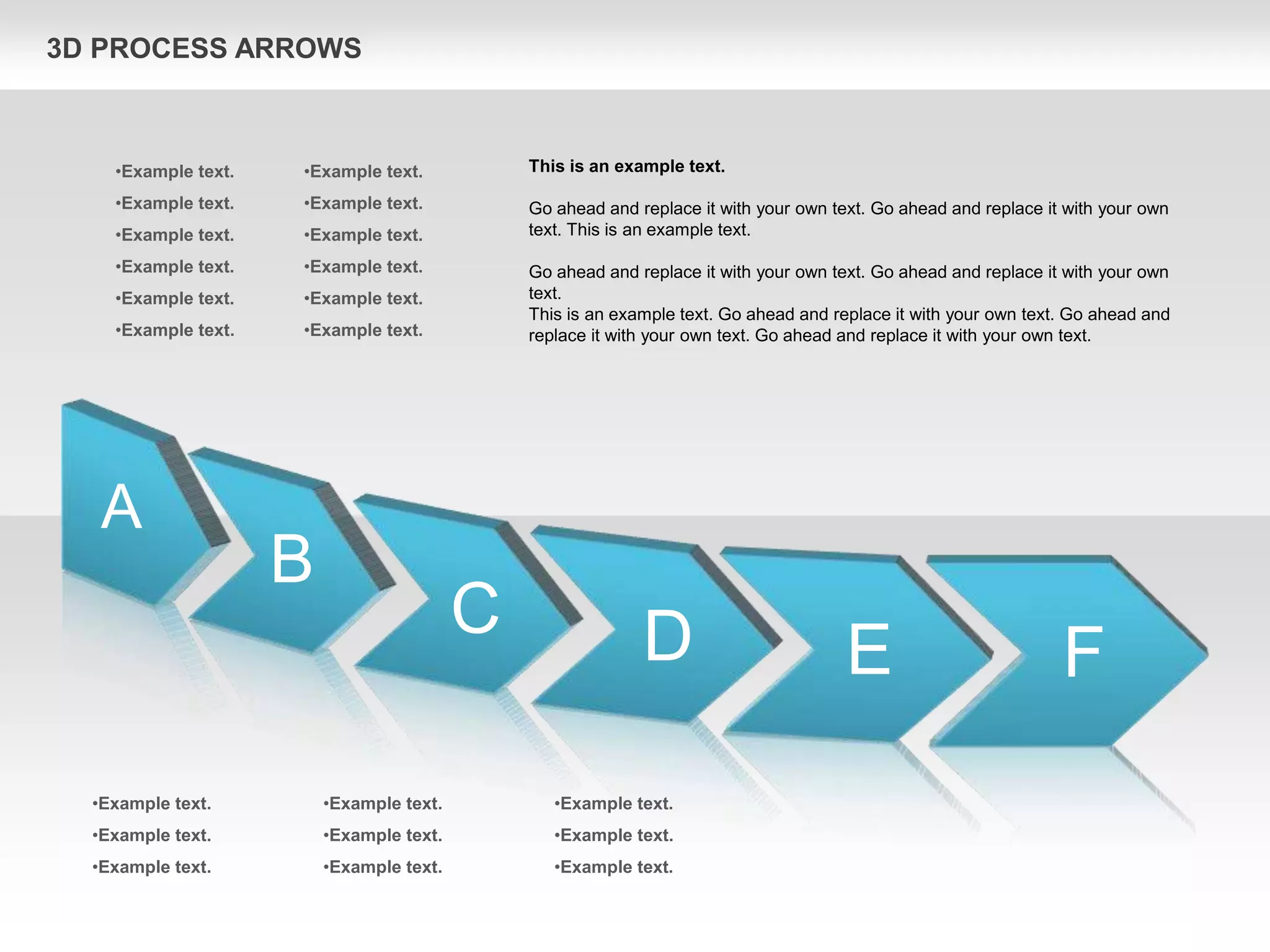 3D Process Arrows (for PowerPoint and Google Slides) | PPTX