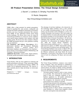 3D Product Presentation Online | PDF