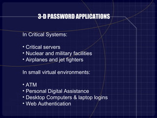 3D PASSWORD | PPT