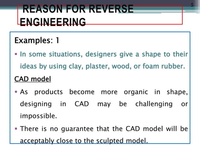 3D PRINTING - REVERSE ENGINEERING | PPTX