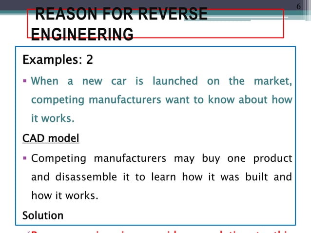 3D PRINTING - REVERSE ENGINEERING | PPTX