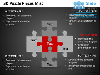 3d puzzle pieces misc powerpoint presentation slides ppt templates | PPT