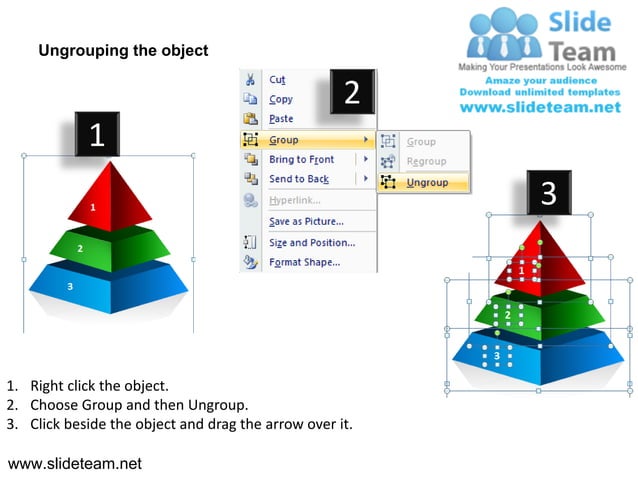 3d pyramid stacked shapes chart 3 pieces powerpoint ppt templates ...