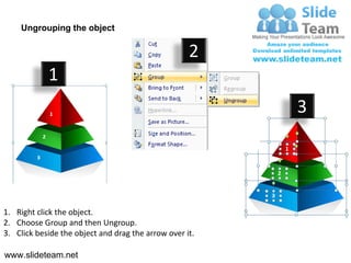 3d pyramid stacked shapes chart 3 pieces powerpoint presentation slides ...